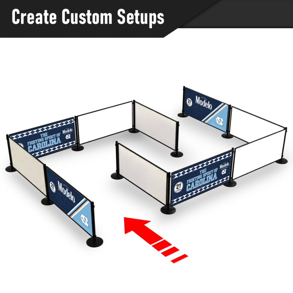 6FT Graphic Insert Queue Panel | Display Panels | Black Panel