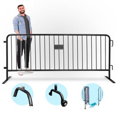 Yellow Steel Barricade | Crowd Control Barricades | Wholesale Pricing