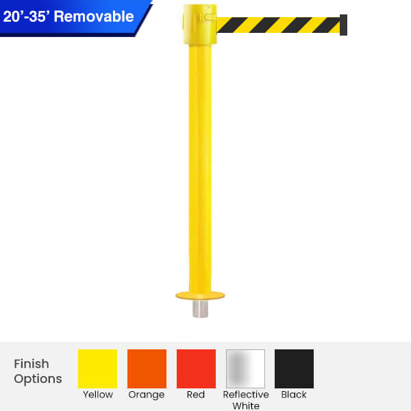 Removable Safety Retractable Belt Barrier - Long Belt -20ft to 40ft Belt