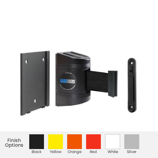 Wall Mount Retractable Belt Barrier | Removable Wall Unit 7.5 to 11ft Belt