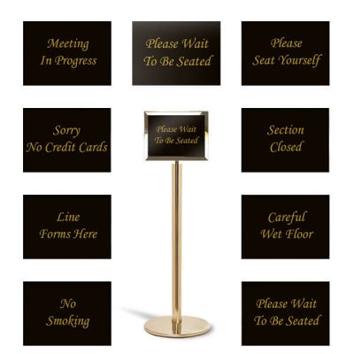 Hostess Sign Stand - Restaurant signs - Sign Stand & Signs
