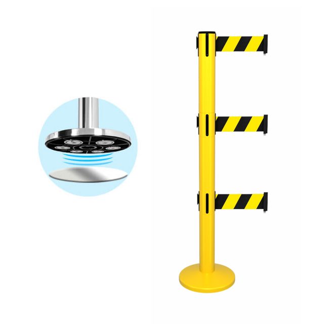 Magnetic Safety Retractable Belt Barrier - SafetyPro 250 Triple Magnetic