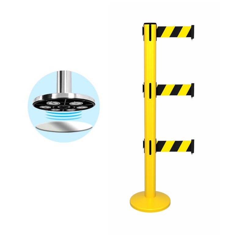 Magnetic Safety Retractable Belt Barrier - SafetyPro 250 Triple Magnetic