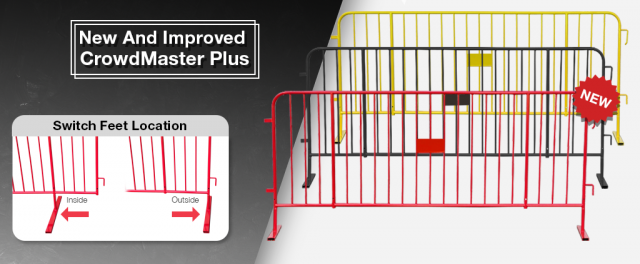 Introducing the New and Improved 1 Inch Frame CrowdMaster Plus Barricade | Crowd Control Company