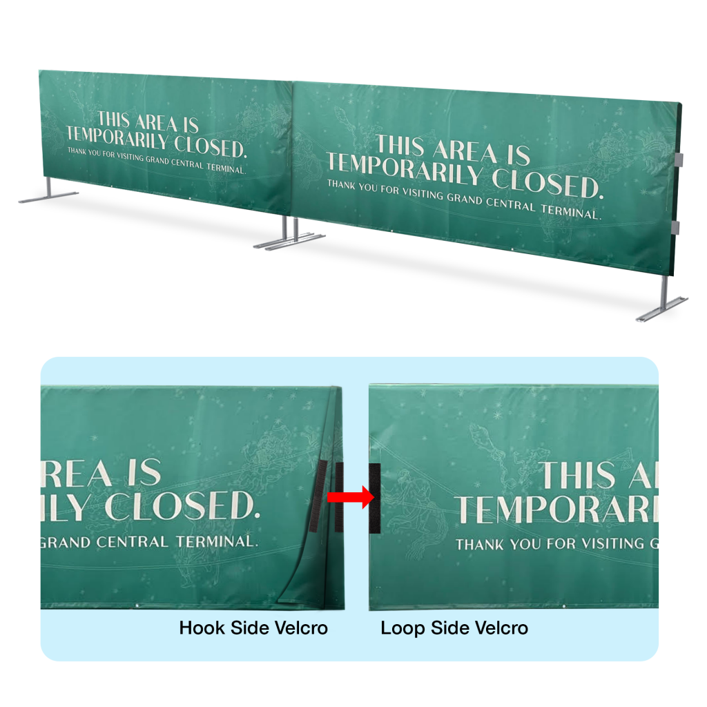 Custom Continuous Mesh Cover | Barricade Cover