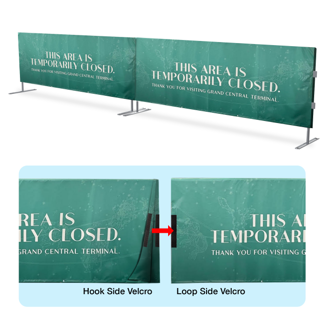 Continuous Barricade Cover | Crowd Control Barricade Jackets