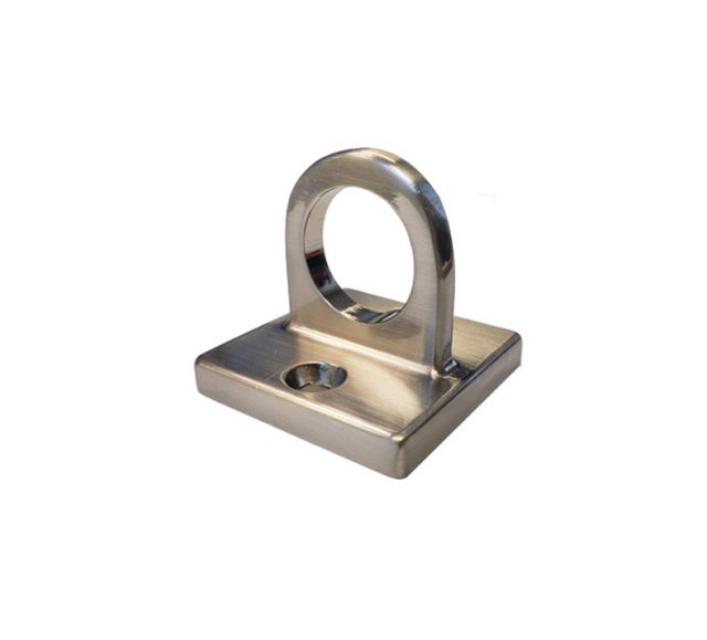 Pewter Nickle Large Post and Rope Wall Plate for 2 Ropes