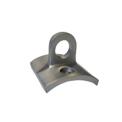 Satin Chrome Curved Rope Wall Plate | Rope Stanchion Accessories