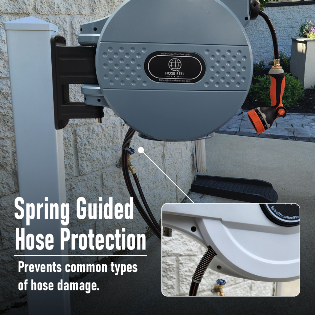 100ft Garden Hose Reel | Green | Premium Garden Hose